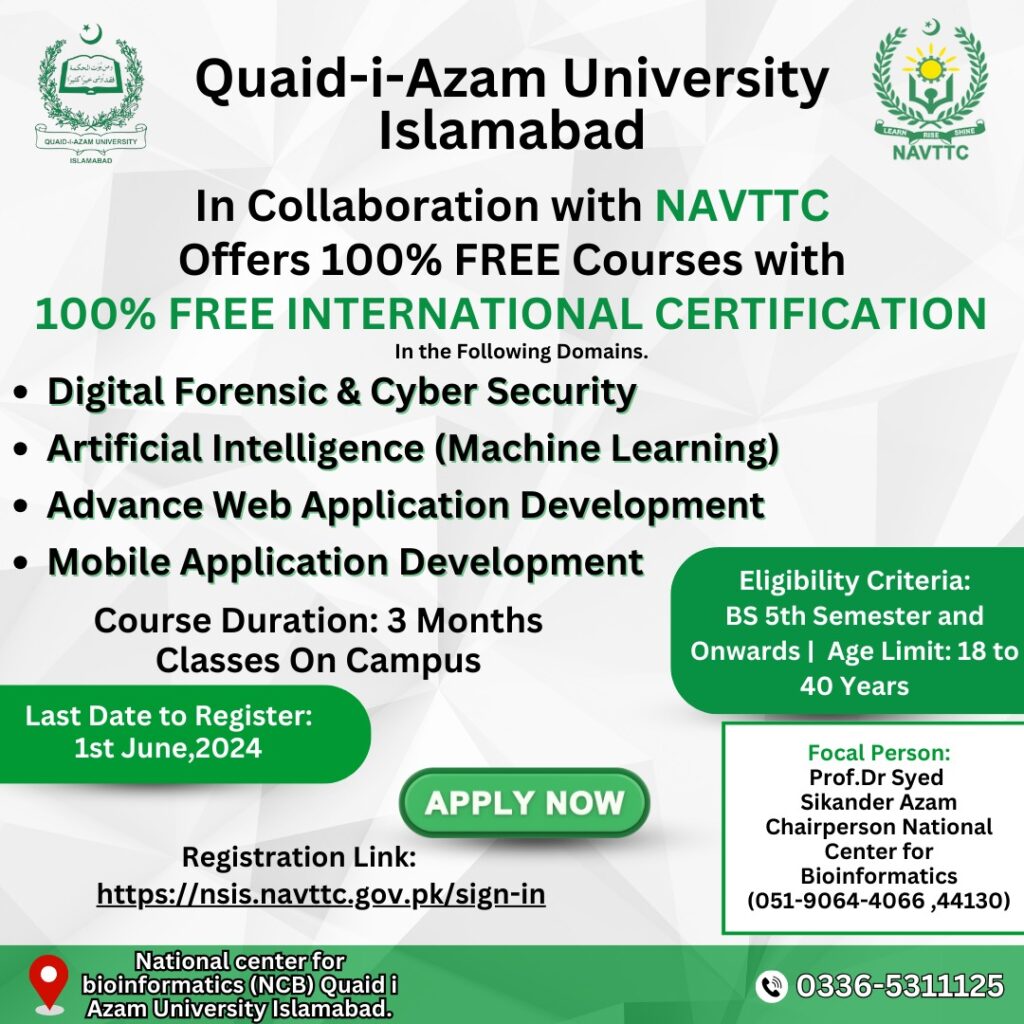 100% FREE Courses with 100% Free International Certification – QAU